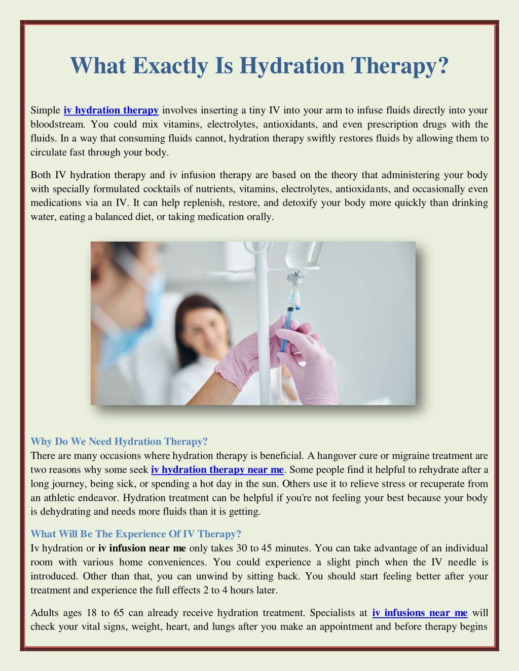 Ppt What Exactly Is Hydration Therapy Powerpoint Presentation Free