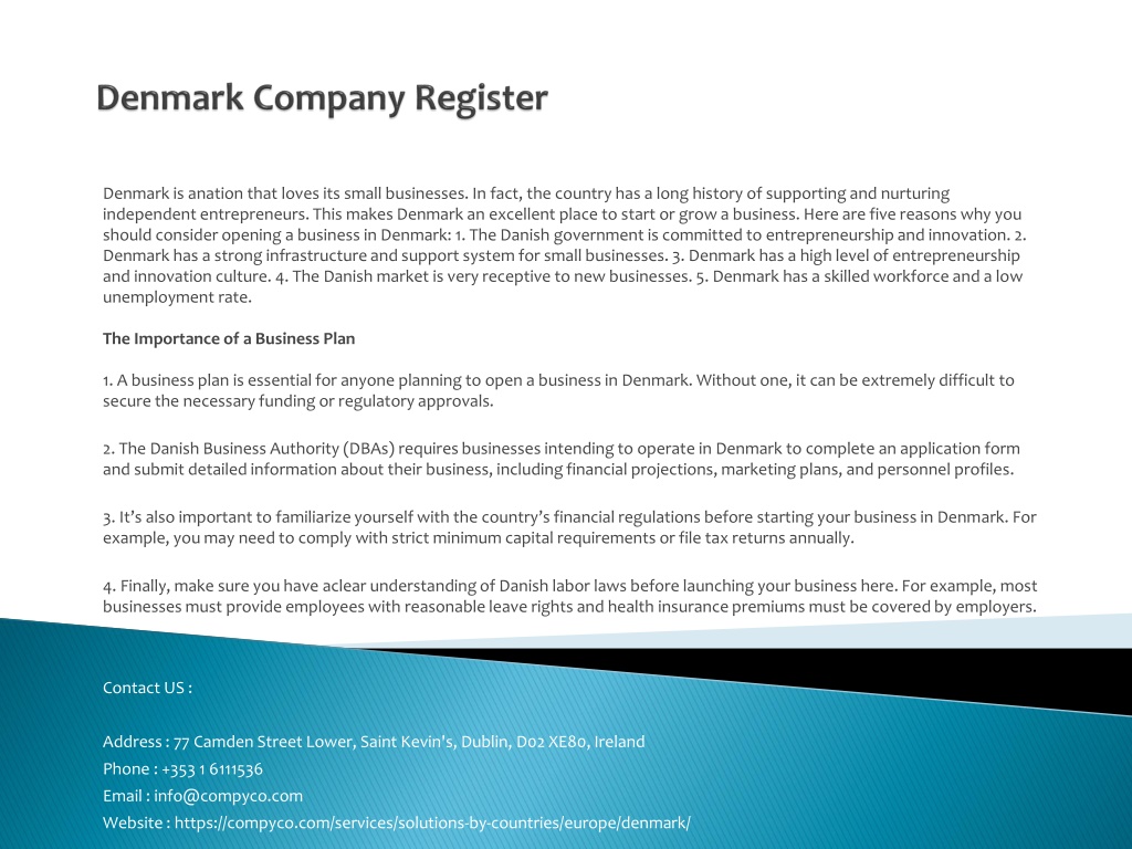PPT - Denmark Company Register PowerPoint Presentation, free download ...