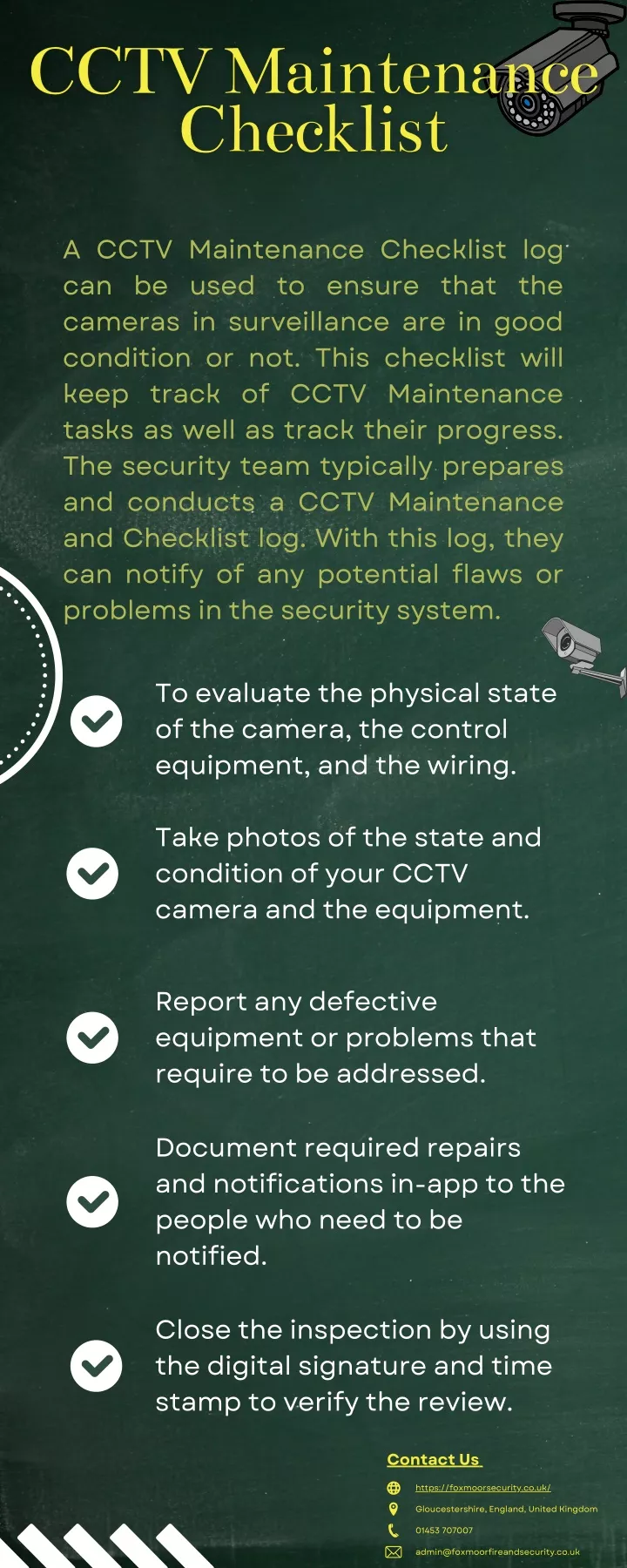 PPT - CCTV Maintenance Checklist | Foxmoor Fire and Security PowerPoint ...