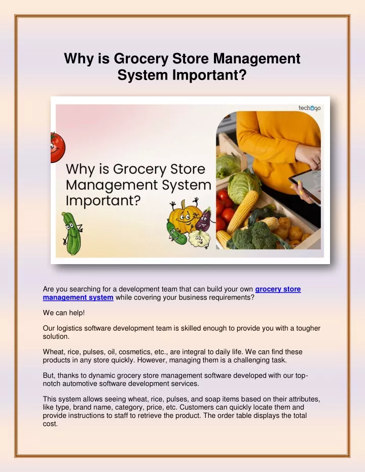 PPT - Why is Grocery Store Management System Important PowerPoint ...