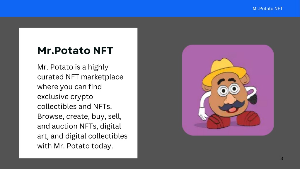 PPT - Top 5 NFT Projects in 2023 | Mr.Potato NFT PowerPoint ...