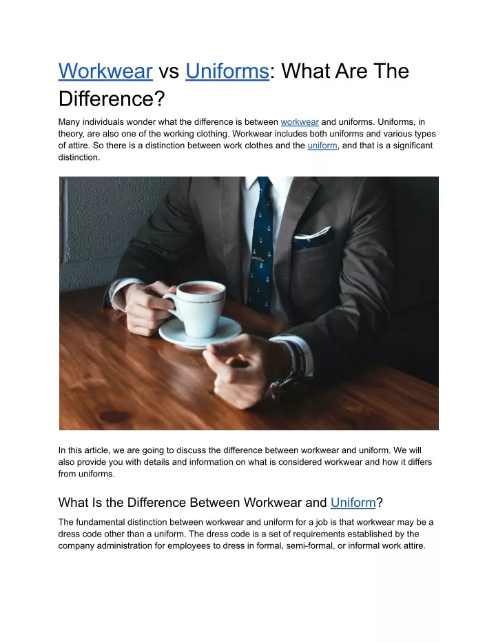 PPT - Workwear vs Uniforms - What Are The Difference PowerPoint ...