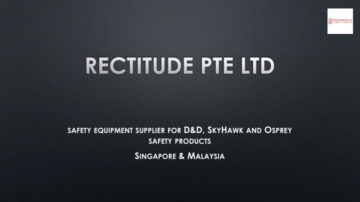 PPT - Fire Fighting & Safety Equipment – Rectitude PowerPoint ...