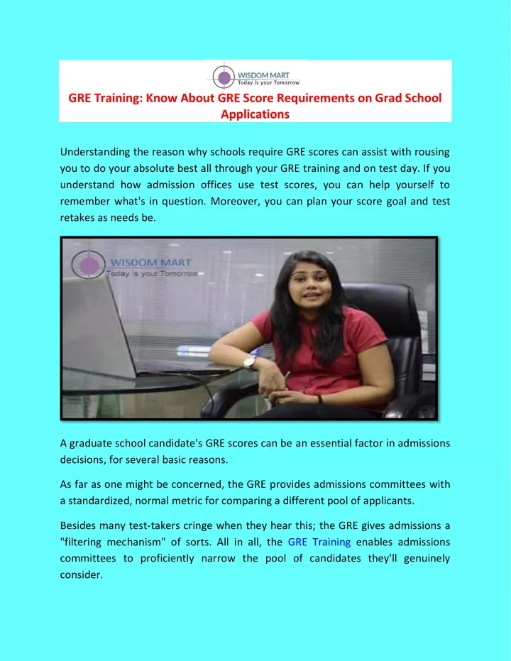 PPT - GRE Training Know About GRE Score Requirements on Grad School Applications PowerPoint ...