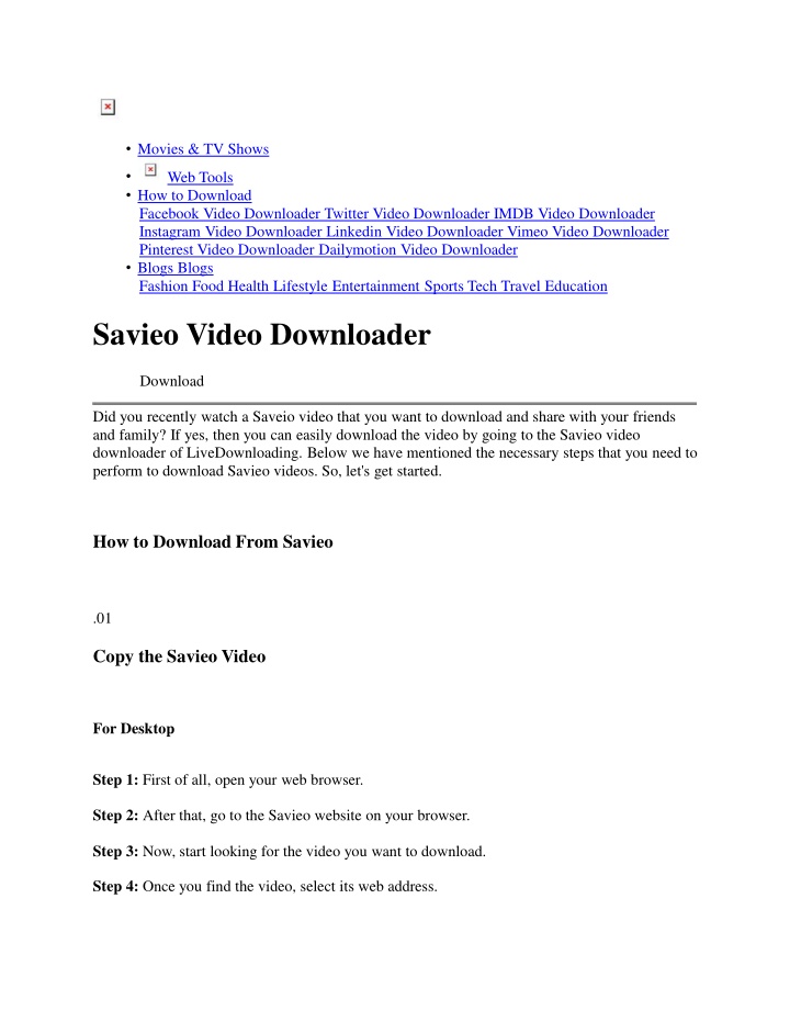 PPT - Savieo Downloader PowerPoint Presentation, free download - ID ...