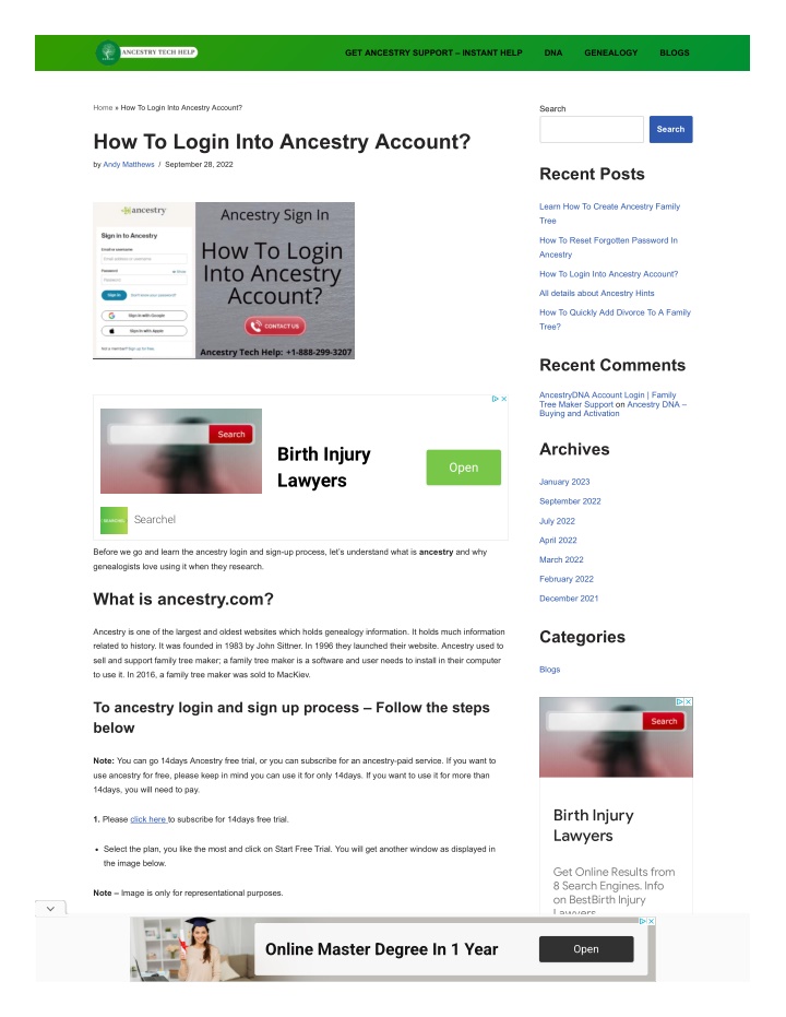 PPT - How To Login Into Ancestry Account? PowerPoint Presentation, free ...