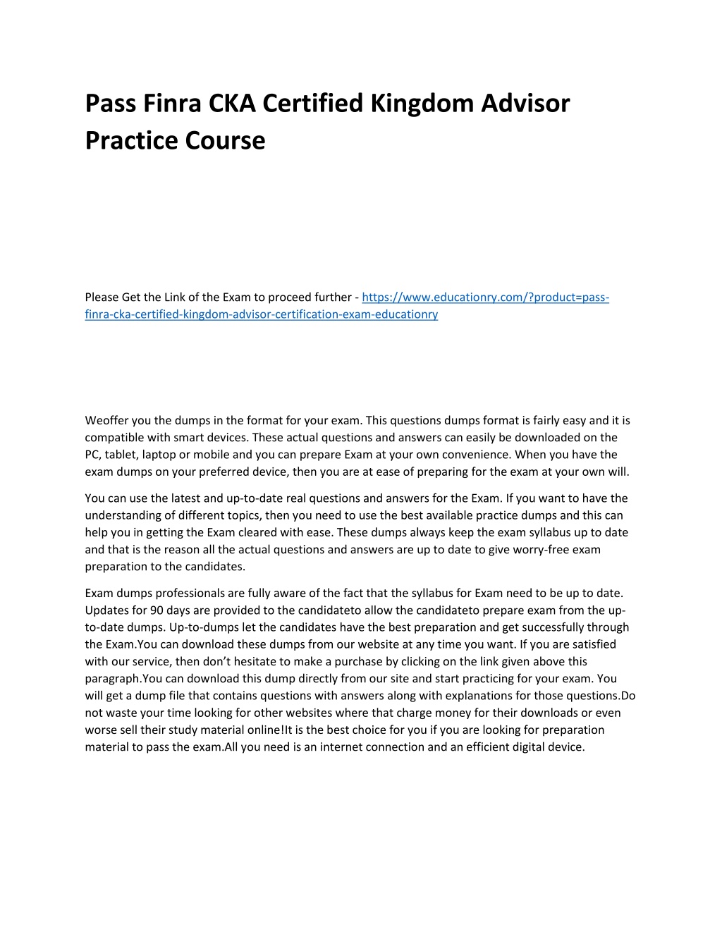 PPT - Finra CKA Certified Kingdom Advisor PowerPoint Presentation, free ...