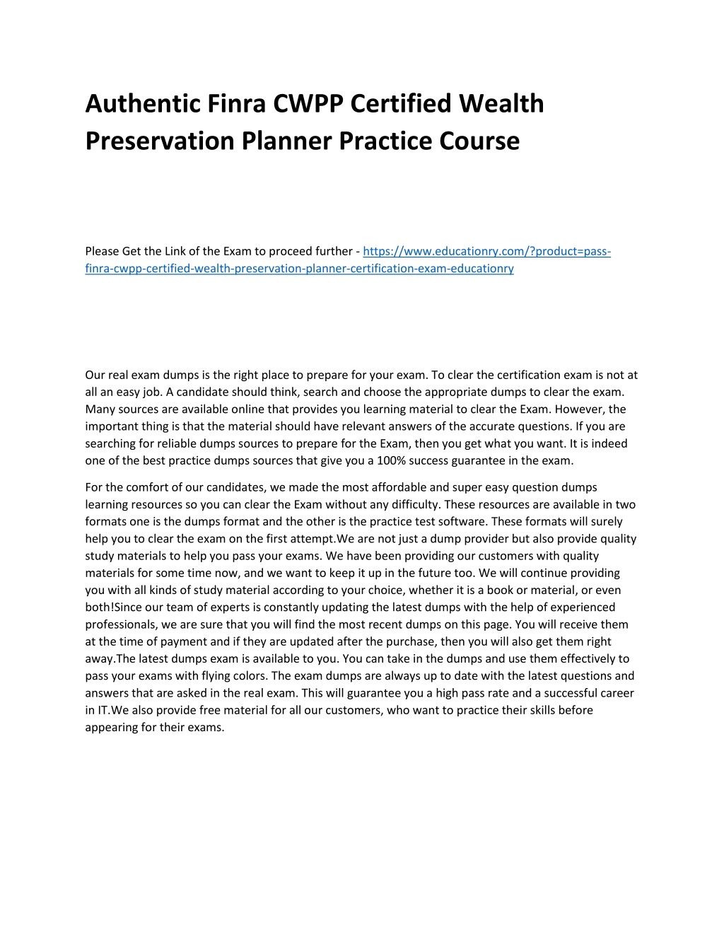 PPT - Finra CWPP Certified Wealth Preservation Planner PowerPoint ...