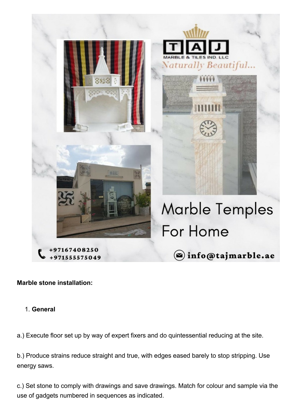 PPT - Marble installation method statement from Tajmarble.ae PowerPoint Presentation - ID:11889387