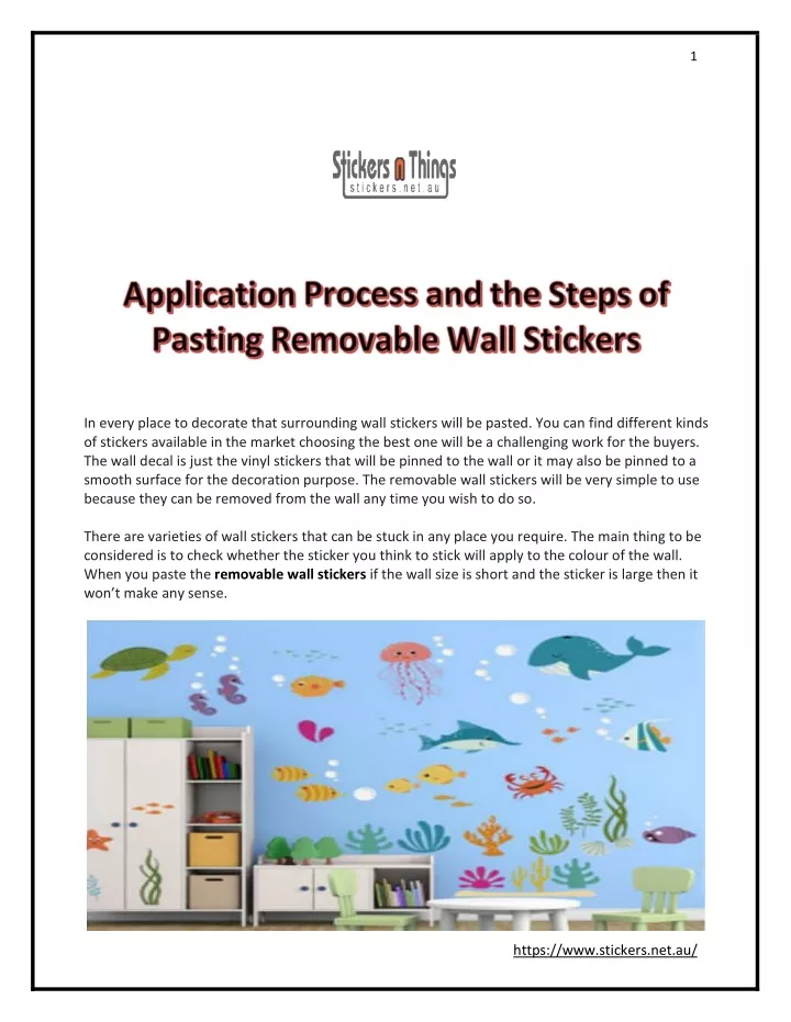 PPT - Application Process and the Steps of Pasting Removable Wall ...