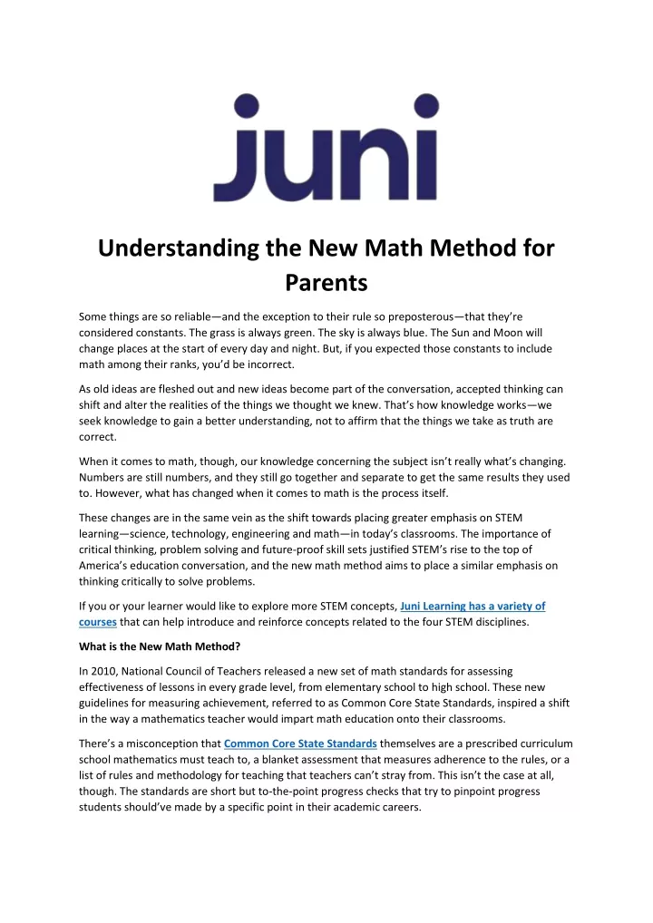 PPT - Understanding the New Math Method for Parents PowerPoint Presentation - ID:11890515