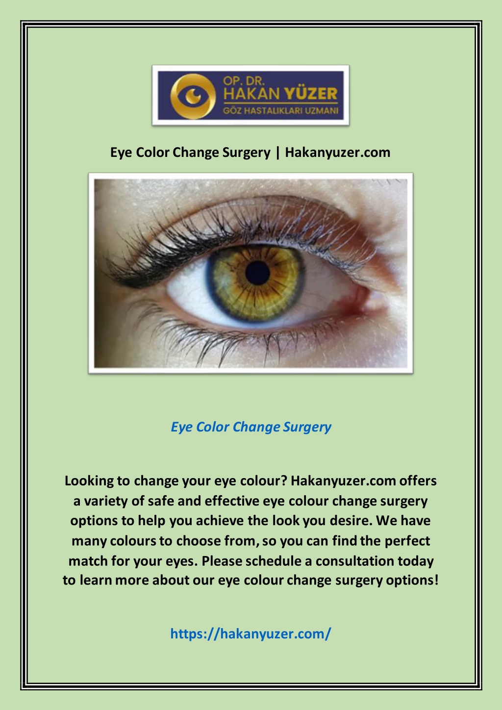 PPT - Eye Color Change Surgery | Hakanyuzer.com PowerPoint Presentation ...