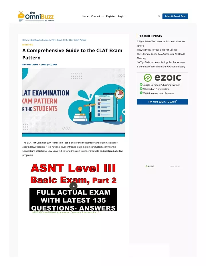 PPT - CLAT Exam Pattern: A Comprehensive Guide for Students- PW ...
