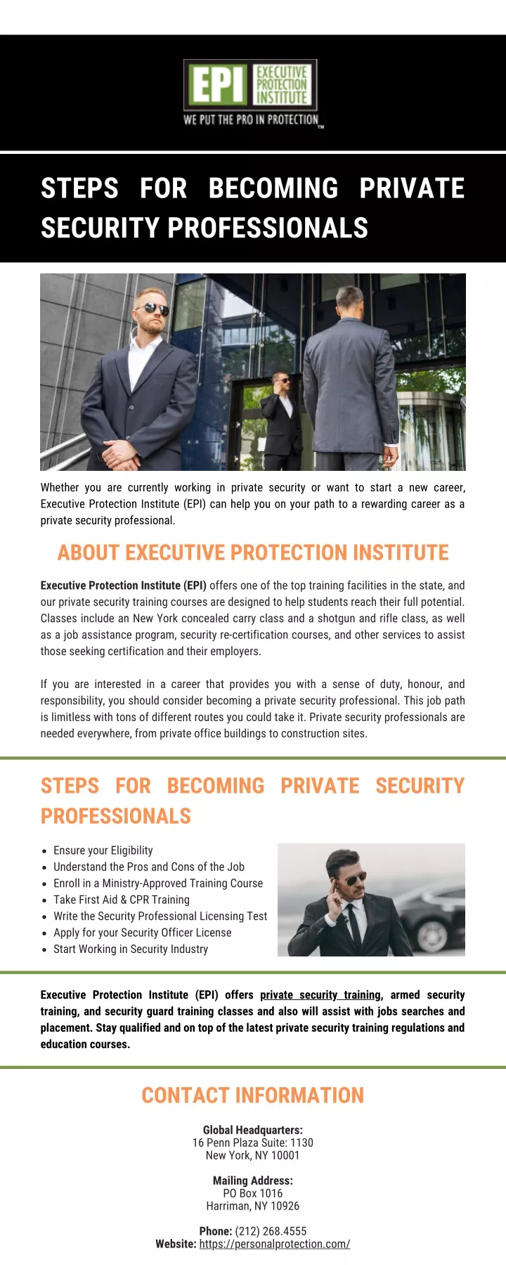 PPT - Steps for Becoming Private Security Professionals PowerPoint ...