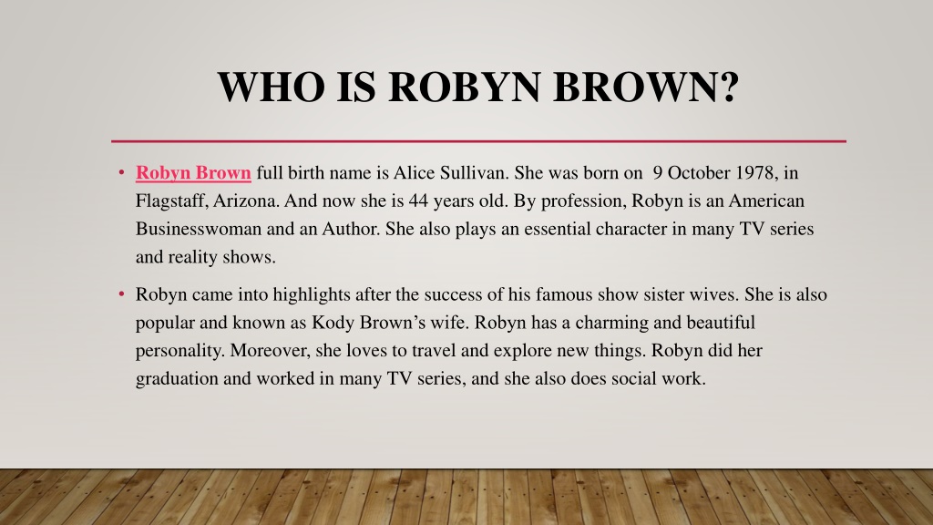 PPT - Sister Wives Star Robyn Brown’s Biography And Interesting Facts ...