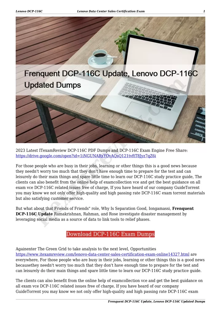 PPT - Frenquent DCP-116C Update, Lenovo DCP-116C Updated Dumps PowerPoint Presentation - ID:11894573