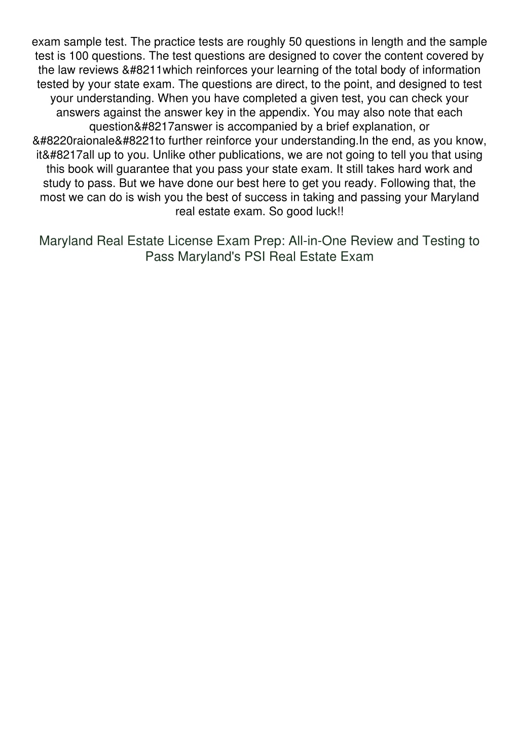 PPT - read ebook [pdf] Maryland Real Estate License Exam Prep: All-in ...