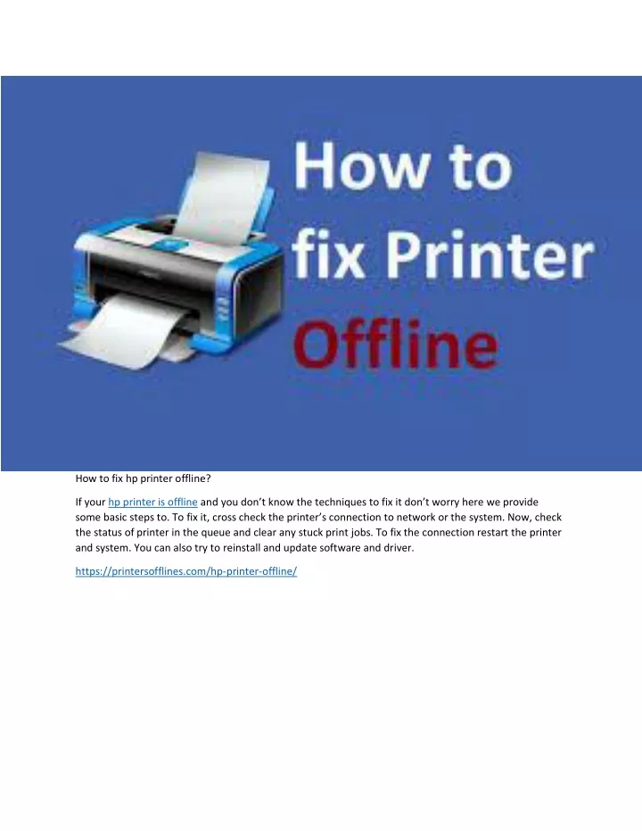 PPT - How to fix hp printer offline? PowerPoint Presentation, free ...