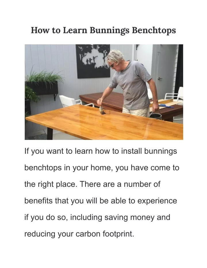 PPT - How to Learn Bunnings Benchtops PowerPoint Presentation, free ...