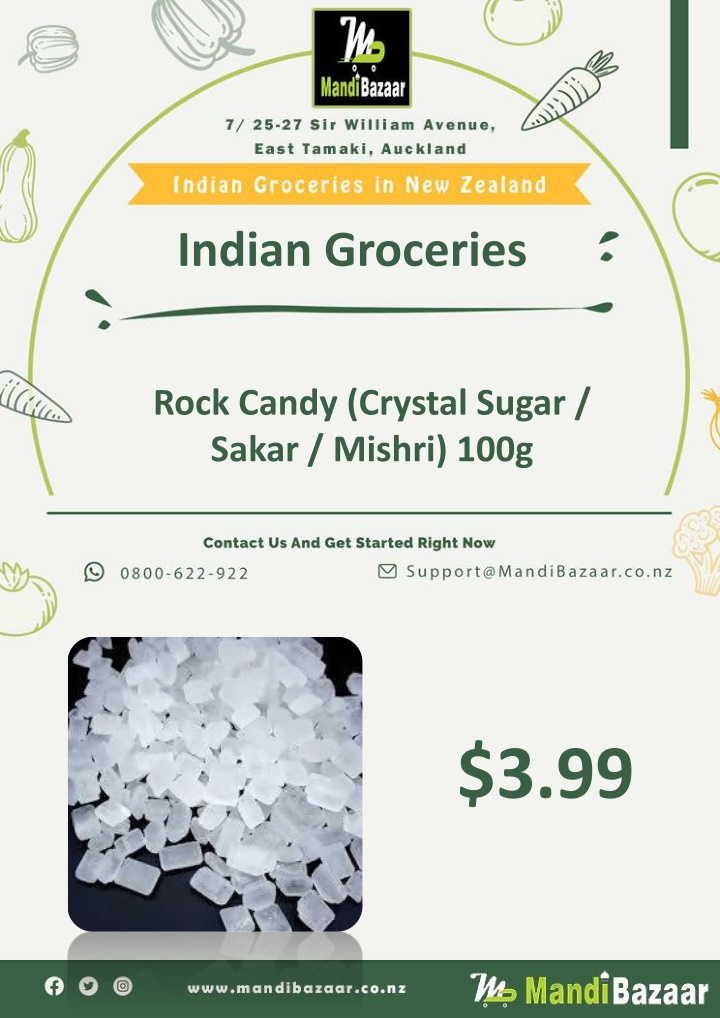 PPT - Rock Candy (Crystal Sugar / Sakar / Mishri) 100g - Mandi Bazaar ...