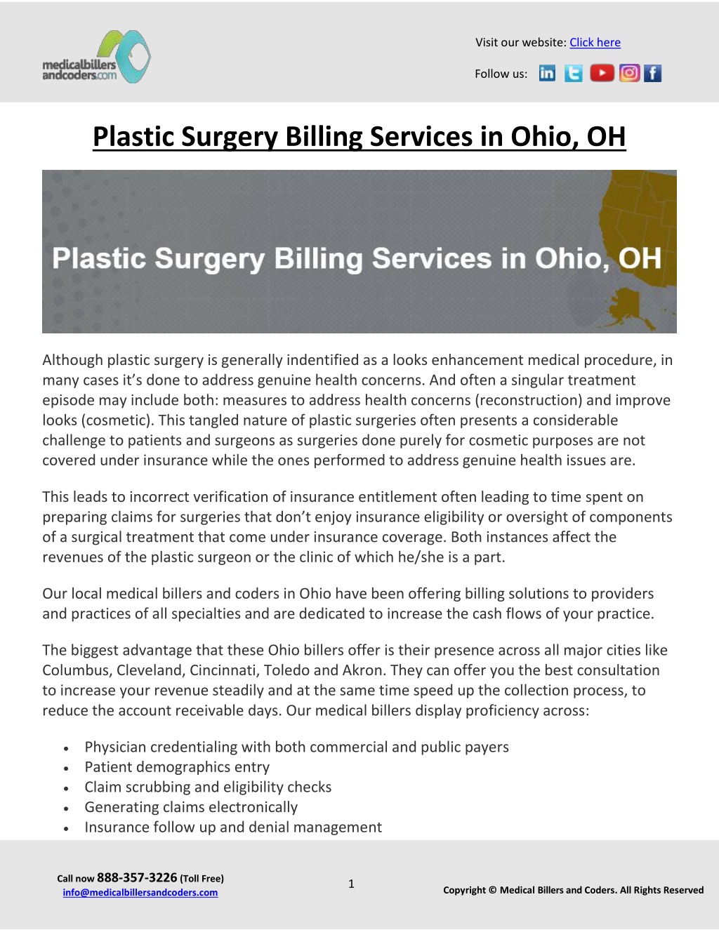PPT - Plastic Surgery Billing Services in Ohio, OH PowerPoint ...
