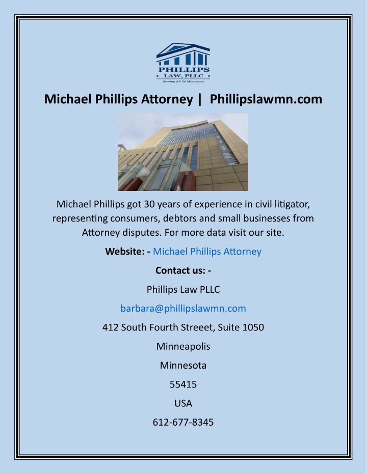 PPT - Michael Phillips Attorney Phillipslawmn PowerPoint Presentation ...