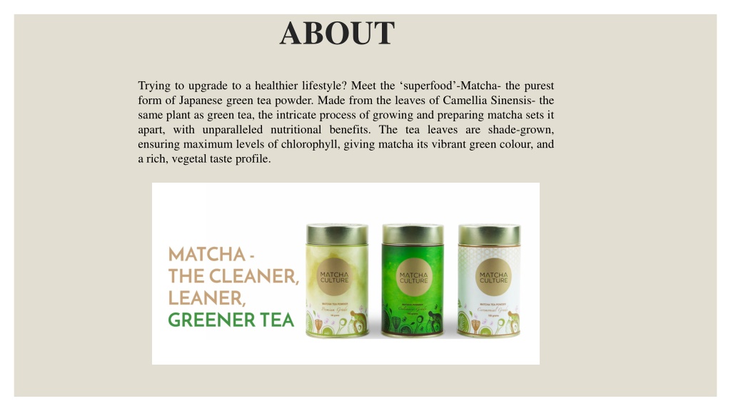 PPT - Shop Matcha Tea India Online Matchaculture.in PowerPoint ...