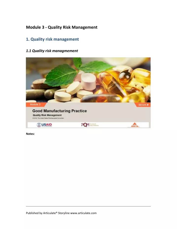 PPT - Quality Risk Management in Pharma. Industry PowerPoint ...