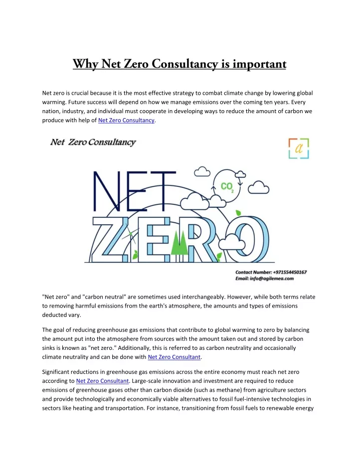 PPT - Why Net Zero Consultancy is important PowerPoint Presentation ...