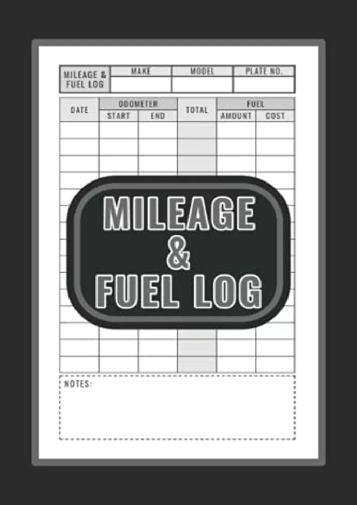 PPT - Ebook(D!ownload ) Mileage And Fuel Log Book: Basic Logbook for ...