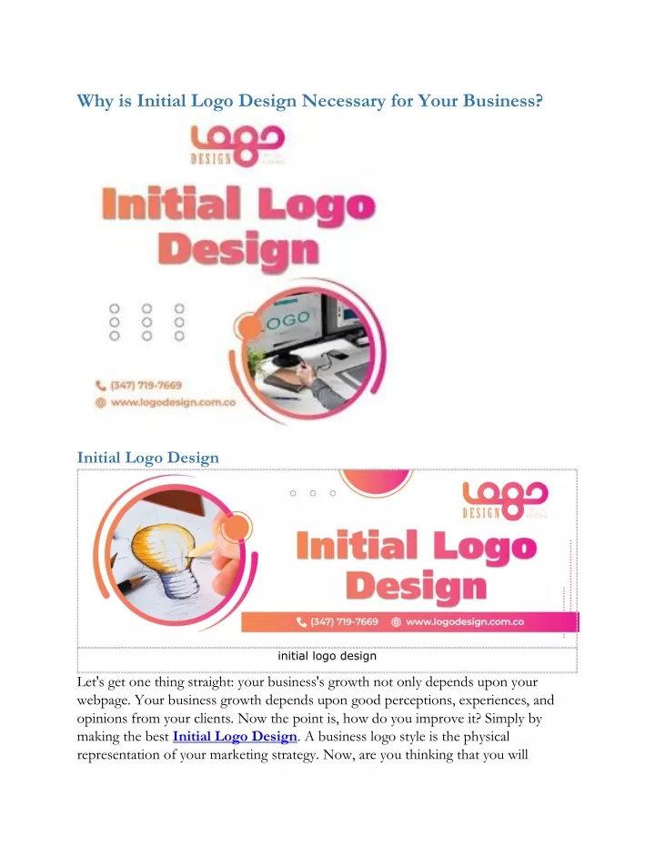 PPT - Why is Initial Logo Design Necessary for Your Business PowerPoint ...