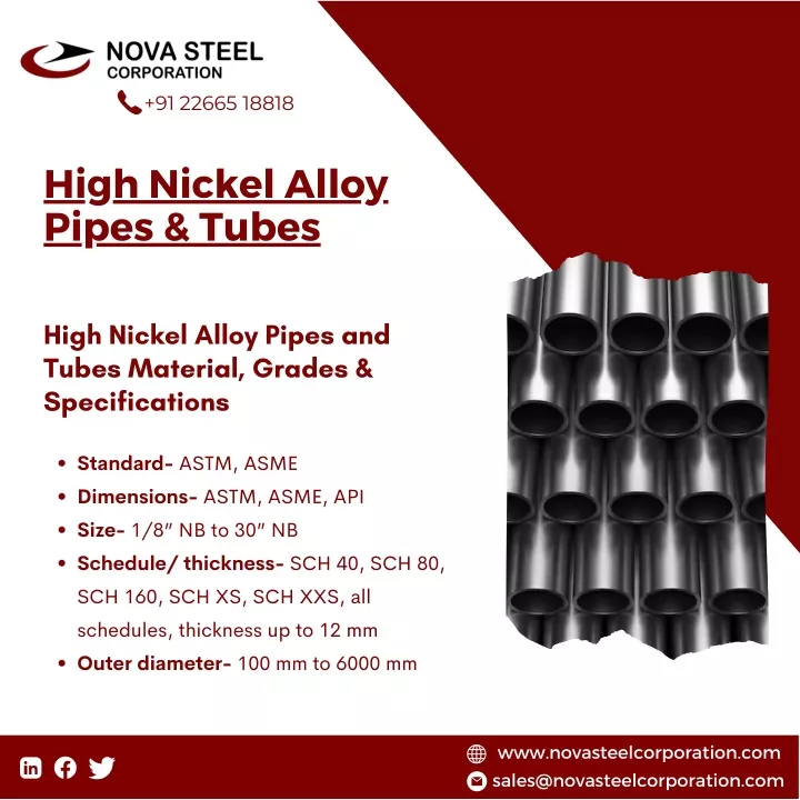 PPT - High Nickel Alloy | Large Diameter Pipe | S355 pipes - Nova Steel ...