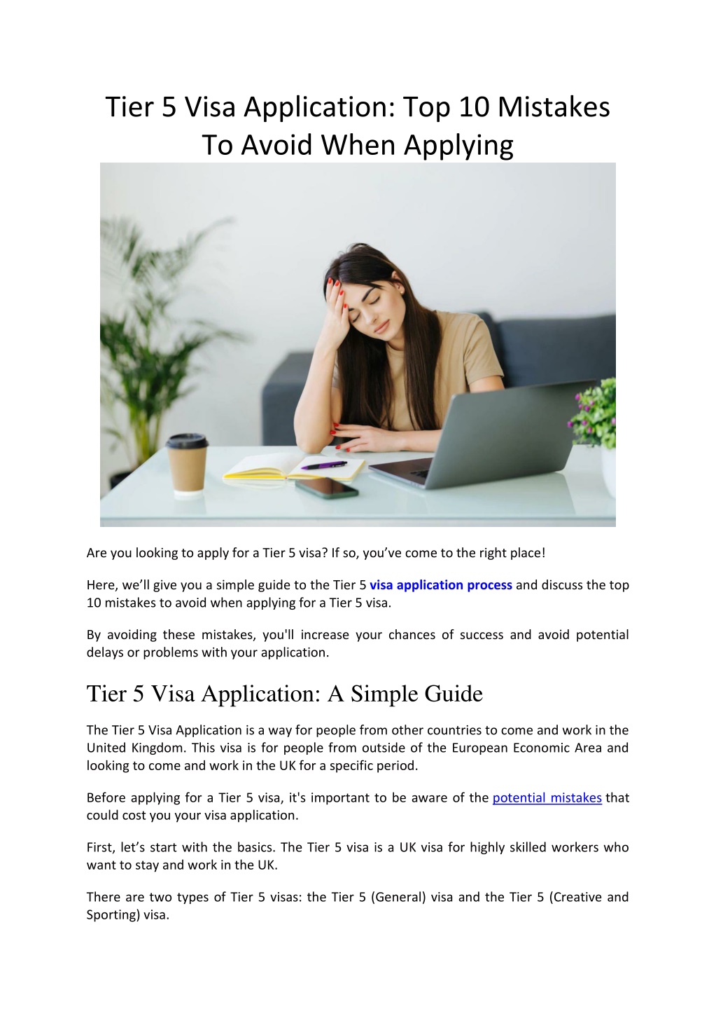 Ppt Tier 5 Visa Application Top 10 Mistakes To Avoid When Applying