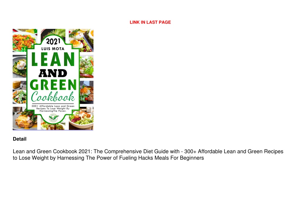 PPT - download free [pdf] Lean and Green Cookbook 2021: The ...