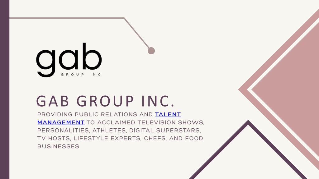 PPT - Gab Group Inc.- Public Relation and Talent Management Agency PowerPoint Presentation - ID ...