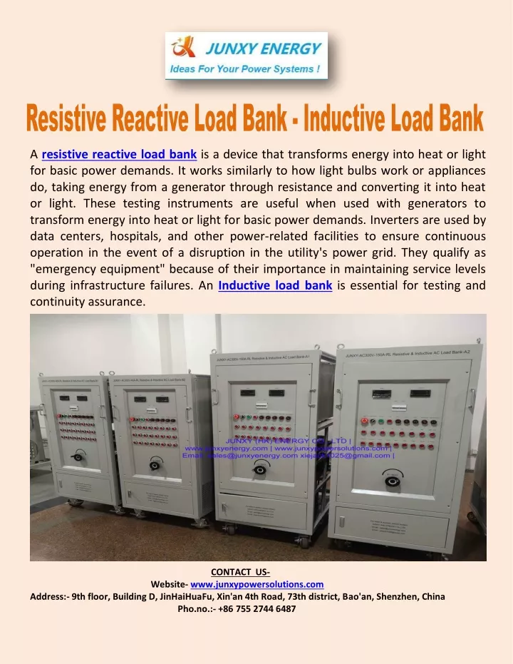 PPT - Resistive Reactive Load Bank - Inductive Load Bank PowerPoint ...