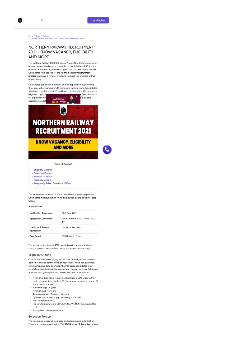 PPT - Know Vacancy, Eligibility, And More - Northern Railway ...