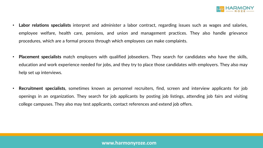 PPT - Inside the Role of an HR Professional SaaS HR | Harmony Roze ...