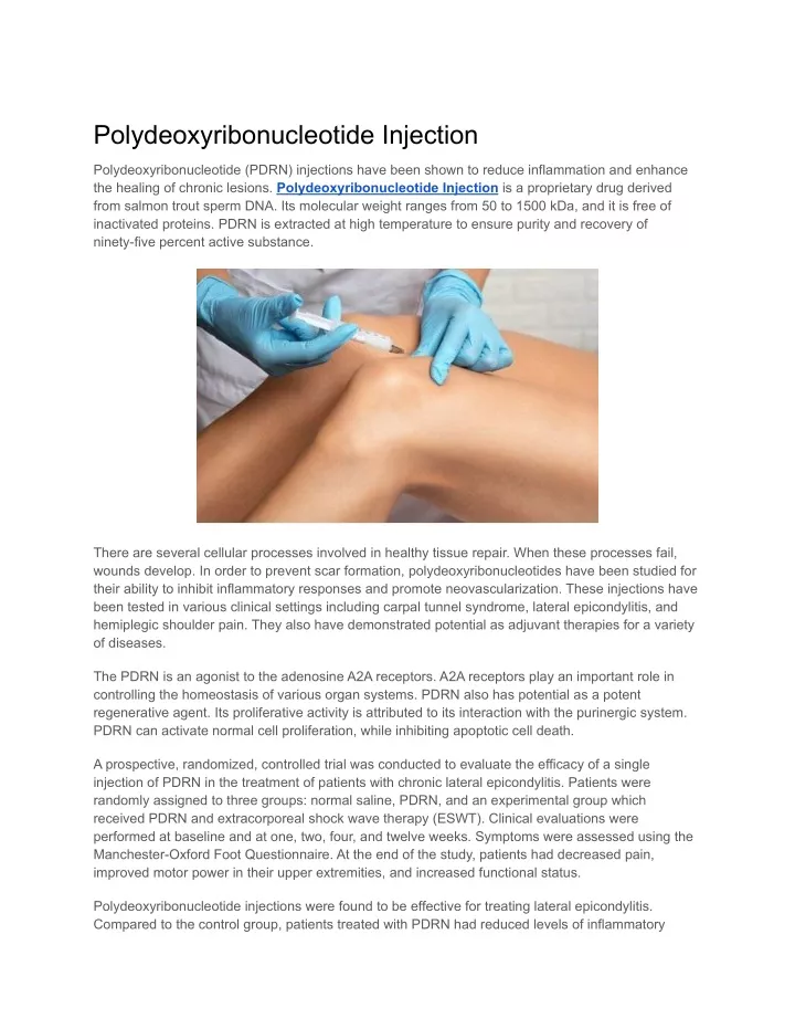 PPT - Polydeoxyribonucleotide injection (1) PowerPoint Presentation ...