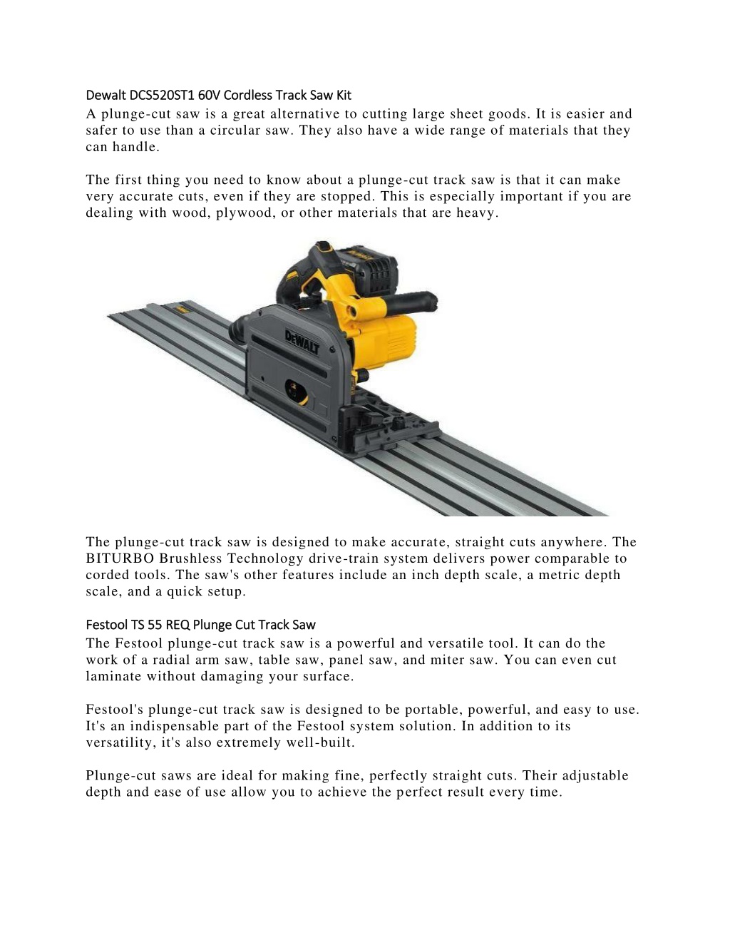 PPT - The 10 Best Plunge-Cut Track Saws For Woodworking PowerPoint ...