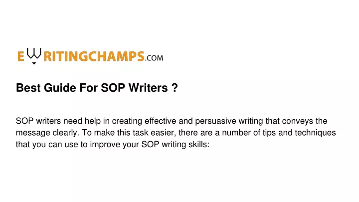 PPT - best-guide-for-sop-writers PowerPoint Presentation, free download ...