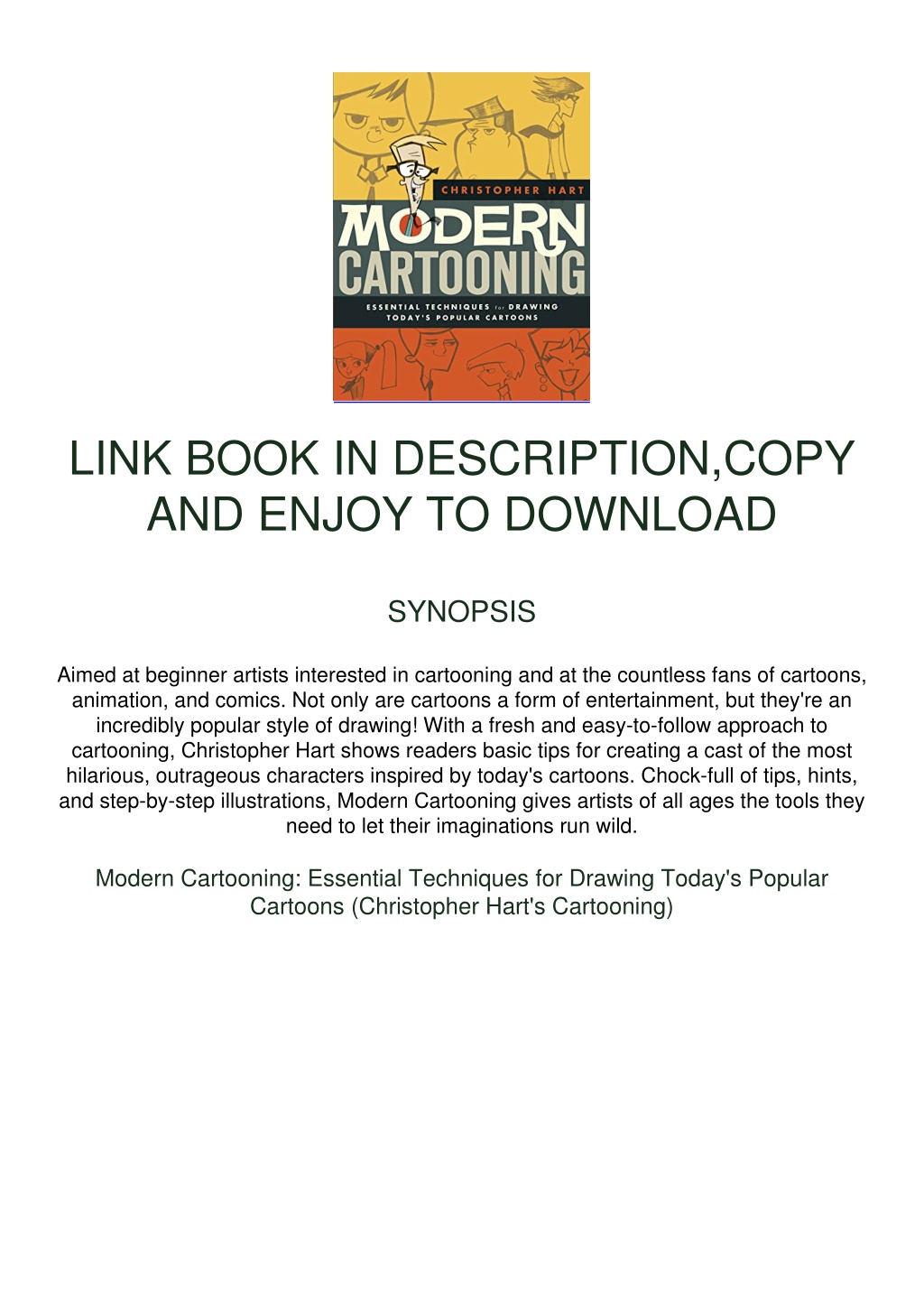 PPT - ((DOWNLOAD)) BOOK [PDF] Modern Cartooning: Essential Techniques ...