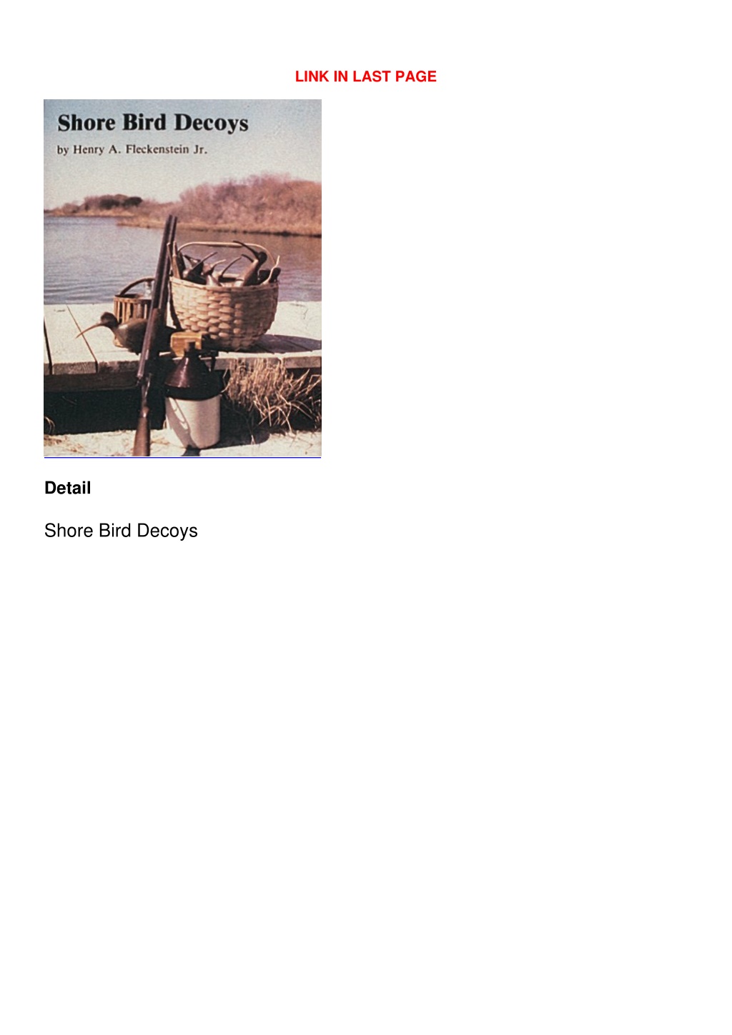 PPT - (PDF/DOWNLOAD) Shore Bird Decoys PowerPoint Presentation, free ...