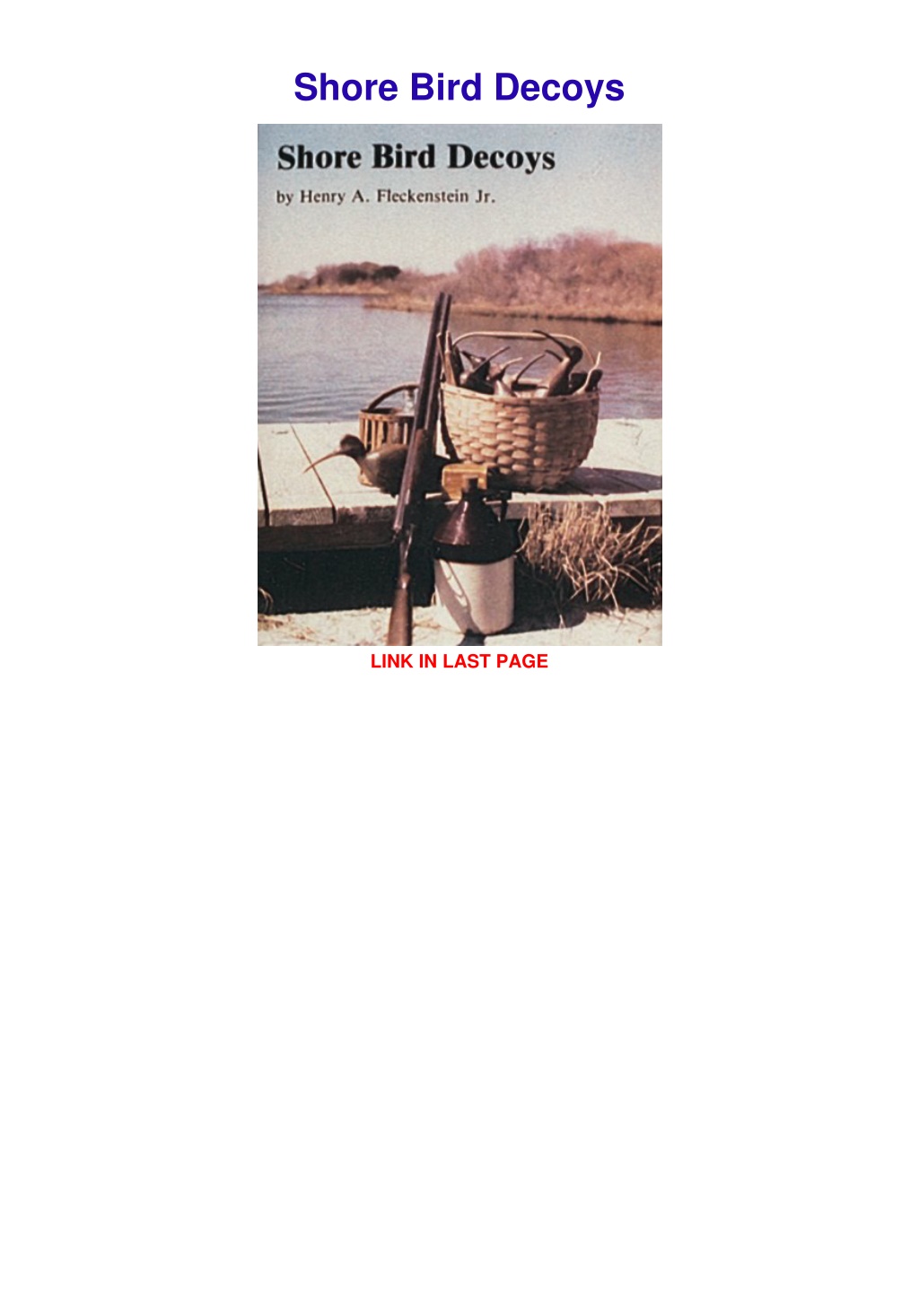 PPT - (PDF/DOWNLOAD) Shore Bird Decoys PowerPoint Presentation, free ...