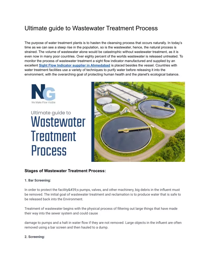 PPT - Ultimate guide to Wastewater Treatment Process PowerPoint ...