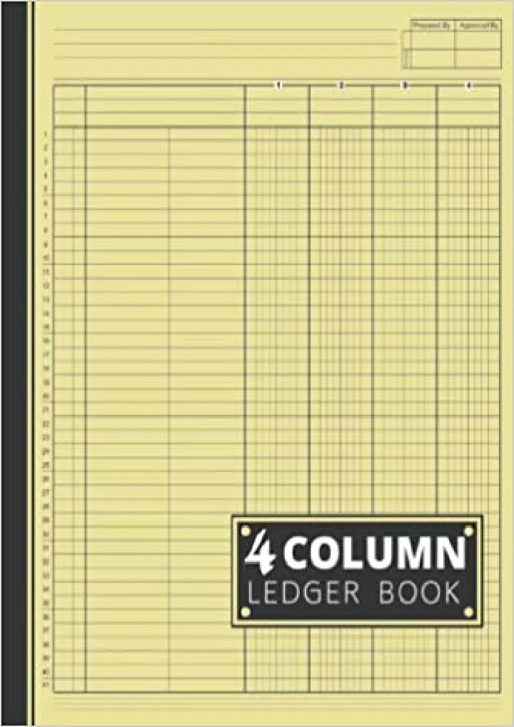 PPT - 4 Column Ledger Book Accounting Ledger Book Income and Expense ...