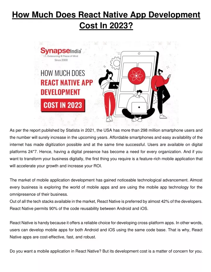 PPT - How Much Does React Native App Development Cost In 2023 - PDF PowerPoint Presentation - ID ...