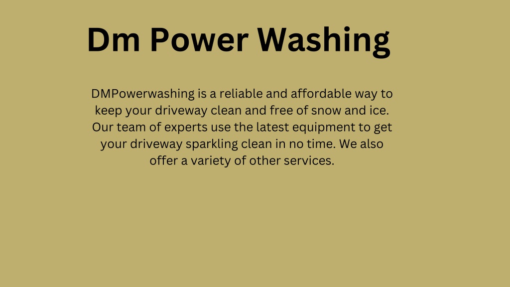 PPT - Dm Power Washing PowerPoint Presentation, free download - ID:11909910