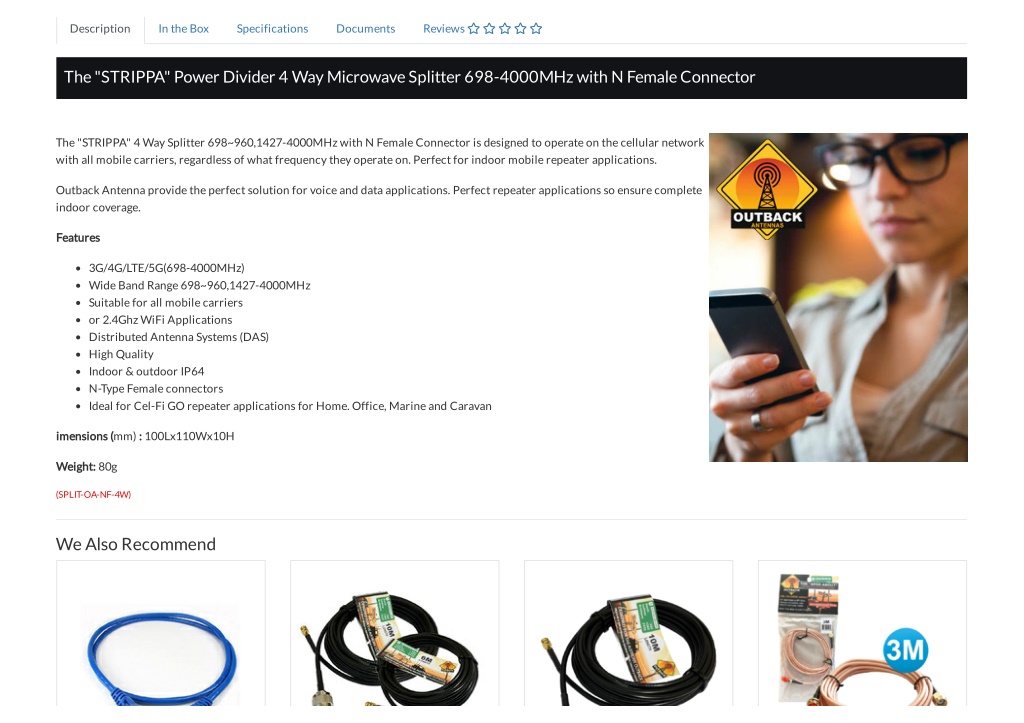 PPT - Buy 4 Way Splitter N Female Connectors 698 4000mhz Cellular ...