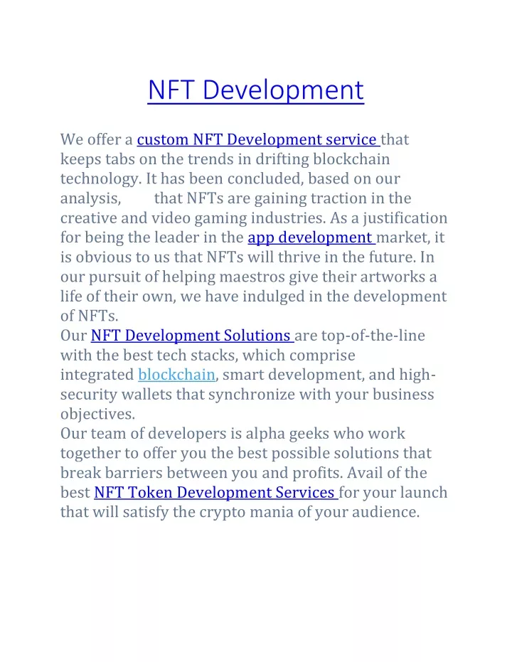 PPT - NFT Development PowerPoint Presentation, free download - ID:11910654
